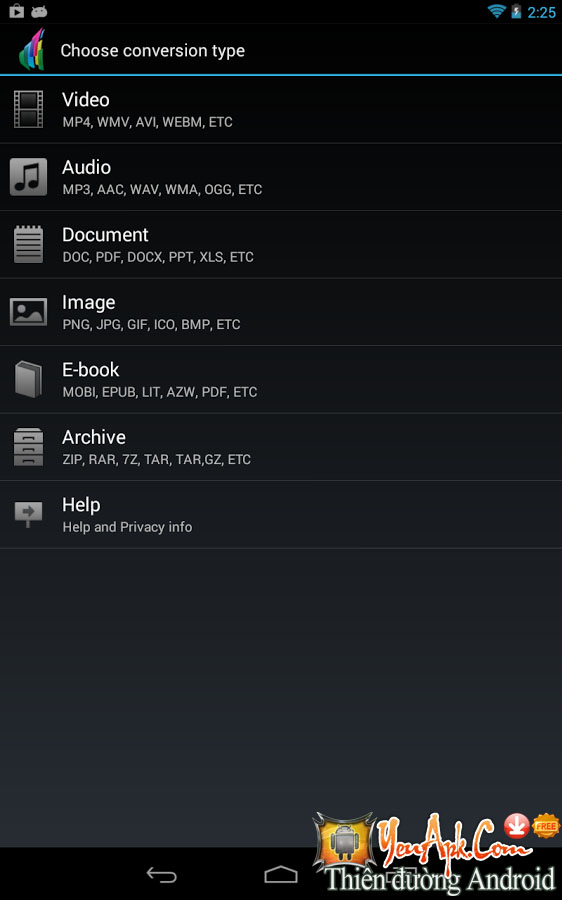 The File Converter – Ứng dụng hỗ trợ chuyển định dạng tập tin cho Android
