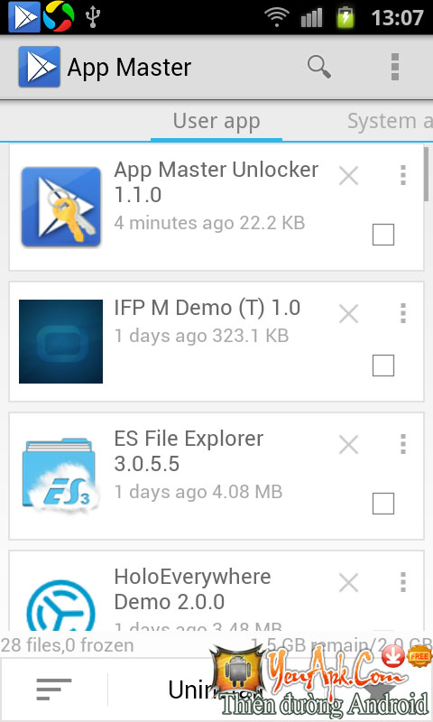 App Master – Ứng dụng quản lý và gỡ bỏ ứng dụng trên Android