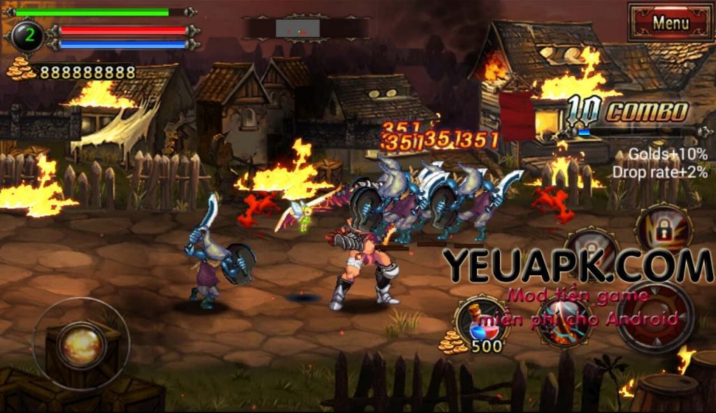 Temple Fight v2.0.0 mod tiền – Game RPG skill tuyệt đỉnh cho Android
