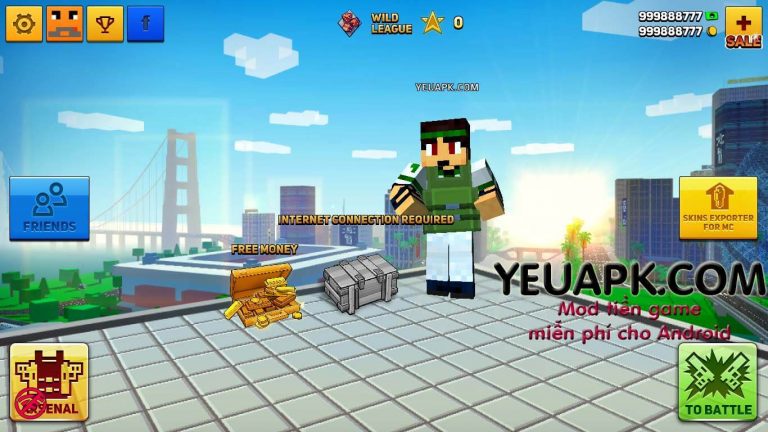 Block City Wars mod tiền – Game chiến tranh thành phố cho Android
