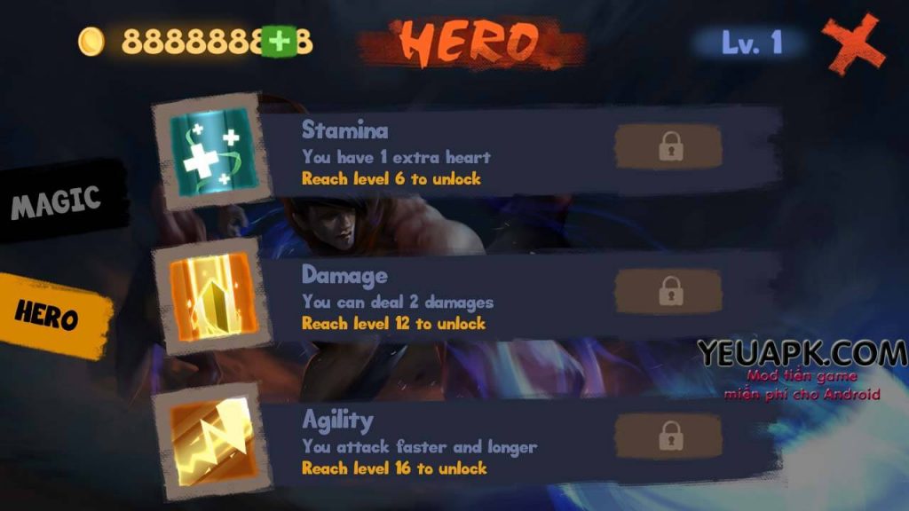 Sword of Justice mod tiền (coins) – Game chém nhau cho Android