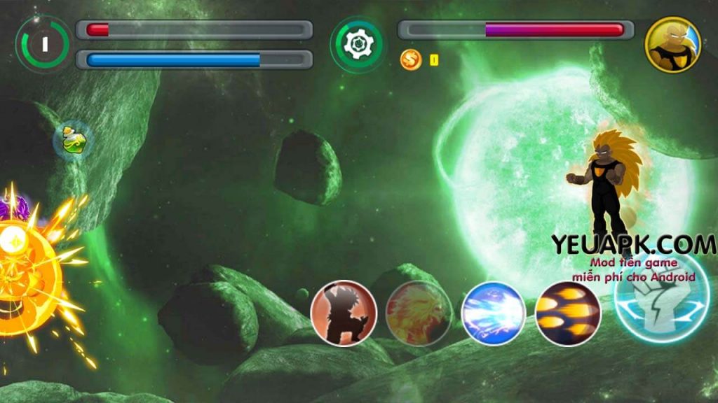 Goku Saiyan Battle mod tiền vàng (coins) cho Android