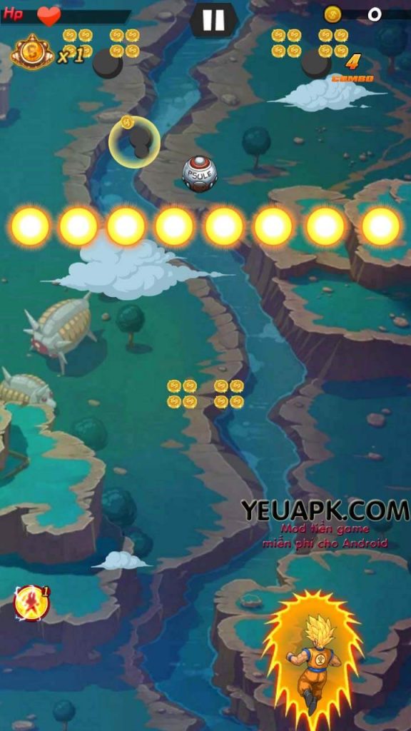 Goku Dragon Fighter mod vàng (gold) – Game Cậu bé rồng 2018 cho Android