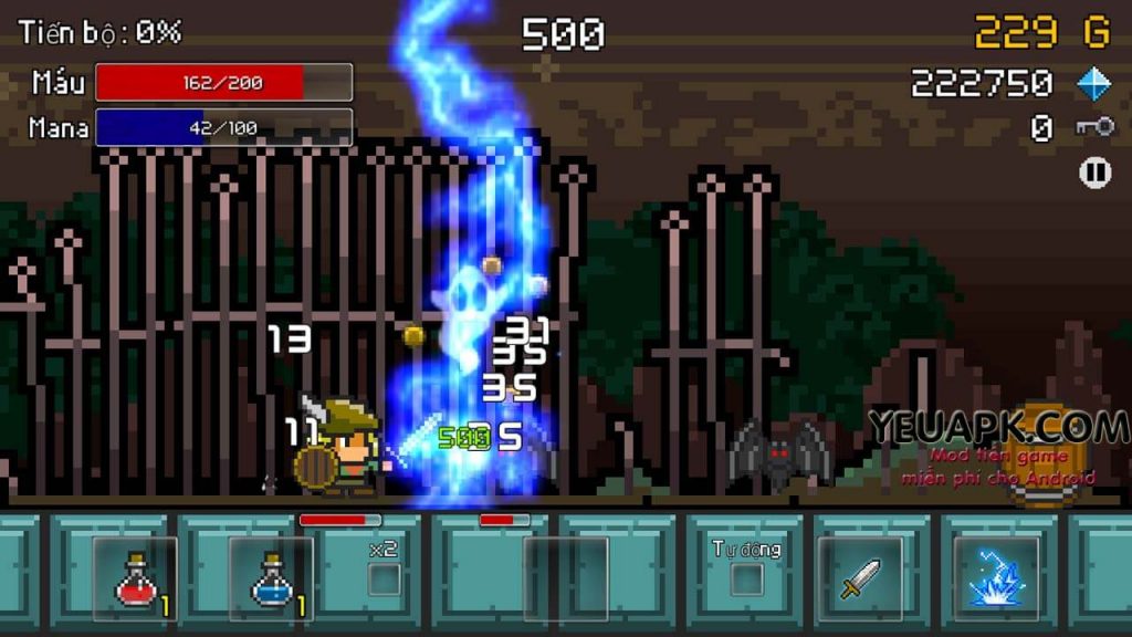 Buff Knight Advanced mod tiền gems – Game RPG Tiếng Việt cho Android