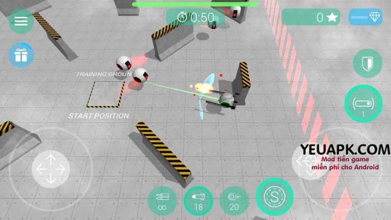 CyberSphere Sci-fi Shooter mod kim cương (crystals) cho Android