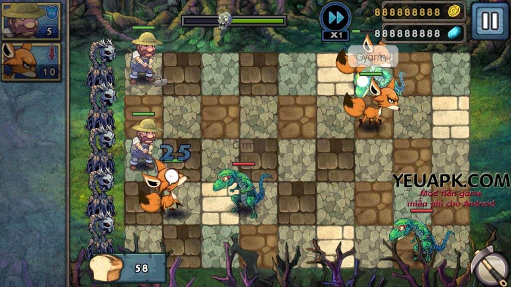 Legend Wars 2 v1.6.4 mod vàng & kim cương (coins gems) cho Android
