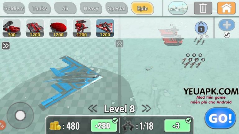 Army Battle Simulator mod kim cương (gems) – Game chiến tranh cho Android