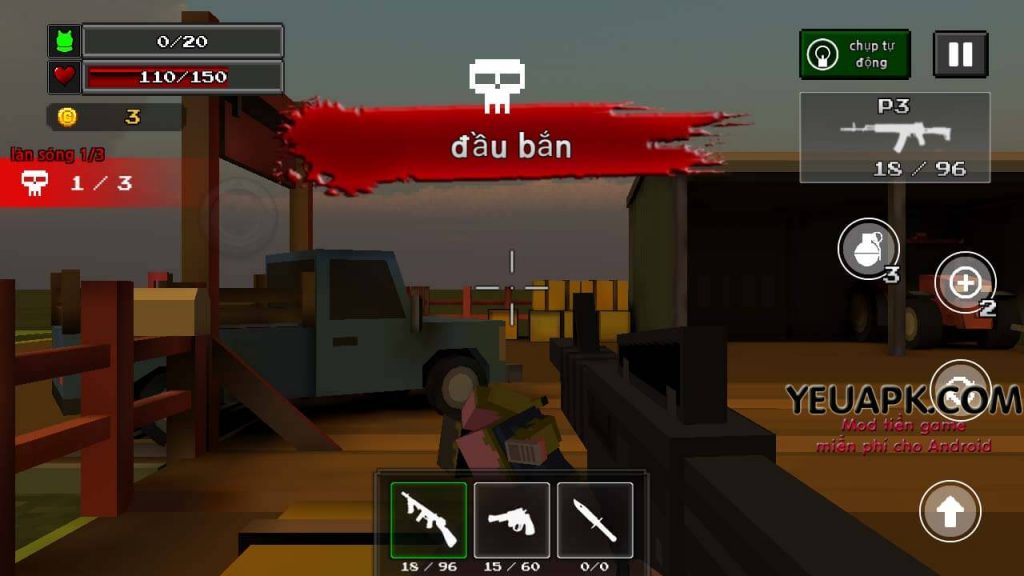 Pixel Z Gunner v4.3 mod tiền – Game xạ thủ pixels cho Android