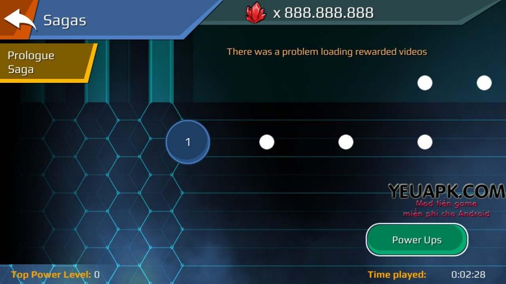 The Final Power Level Warrior mod kim cương (crystals) cho Android