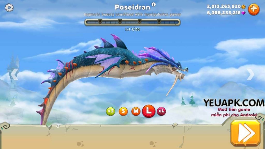 Hungry Dragon™ mod kim cương (coins gems) – Game Rồng đói cho Android