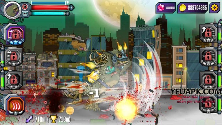 Mutant Rampage v1.1.1 mod kim cương (gems) – Game phá huỷ thành phố cho ...