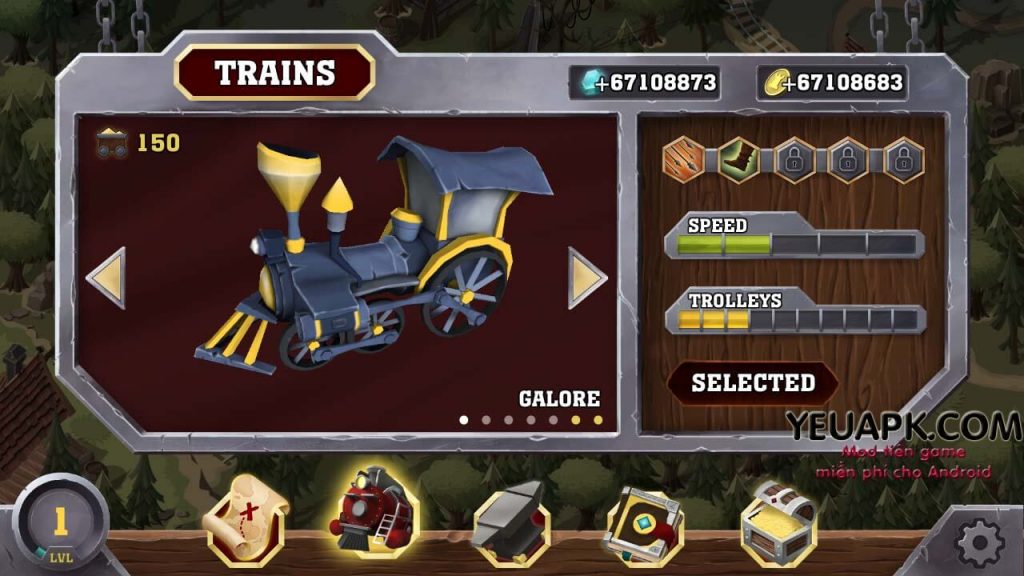Train Tower Defense mod tiền (gold diamonds) – Game bảo vệ tàu cho Android