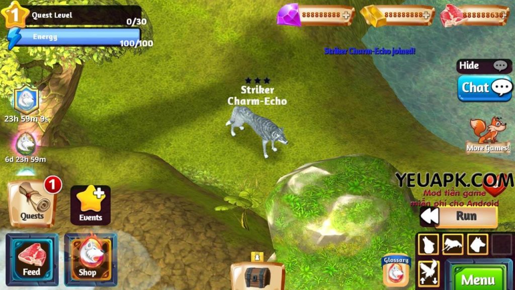 Wolf The Evolution mod kim cương (gems) – Game sói RPG offline cho Android