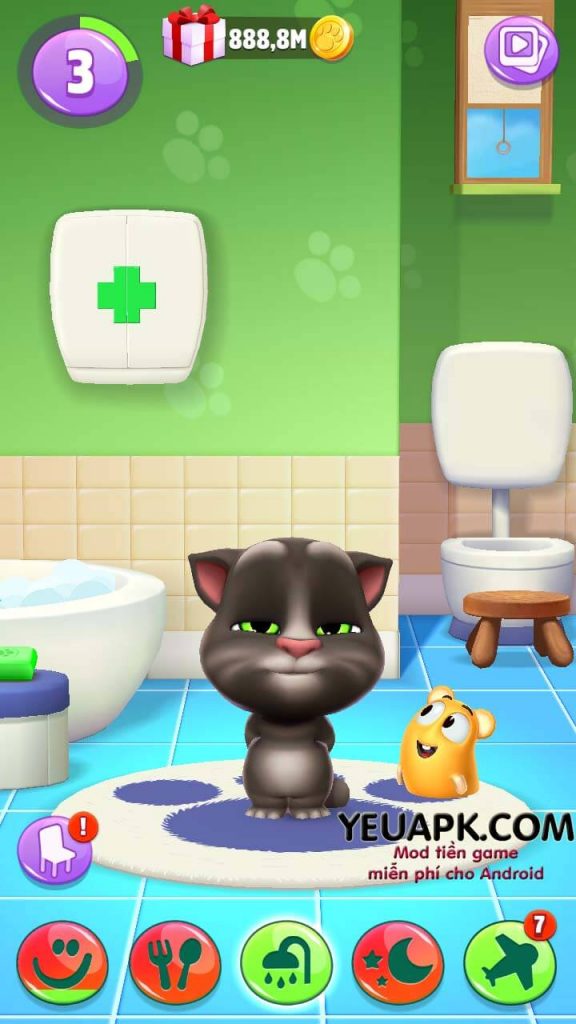 My Talking Tom 2 mod tiền (coins) – Game chú mèo biết nói cho Android