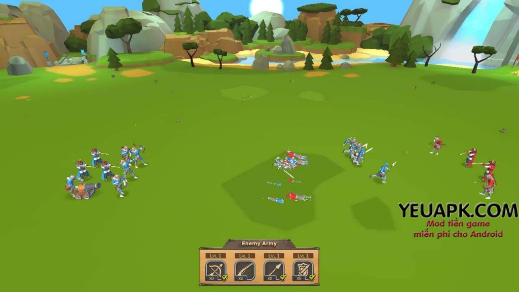 Empire Battle Simulator mod tiền (gold gems) – Game Trận Đế Chế cho Android