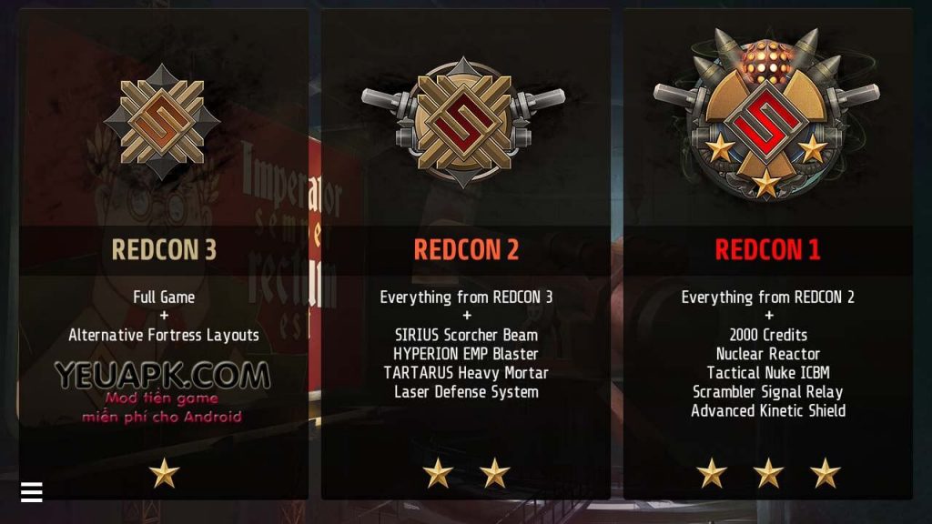REDCON mod [Full Game] – Game pháo đài rực lửa cho Android