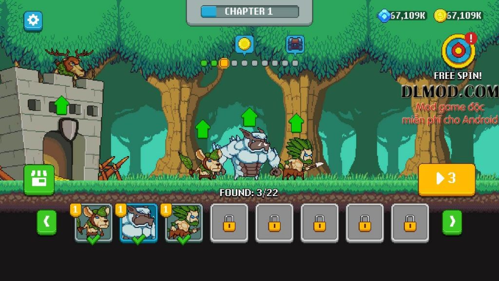 Monsters War mod tiền (money) offline mới nhất cho Android