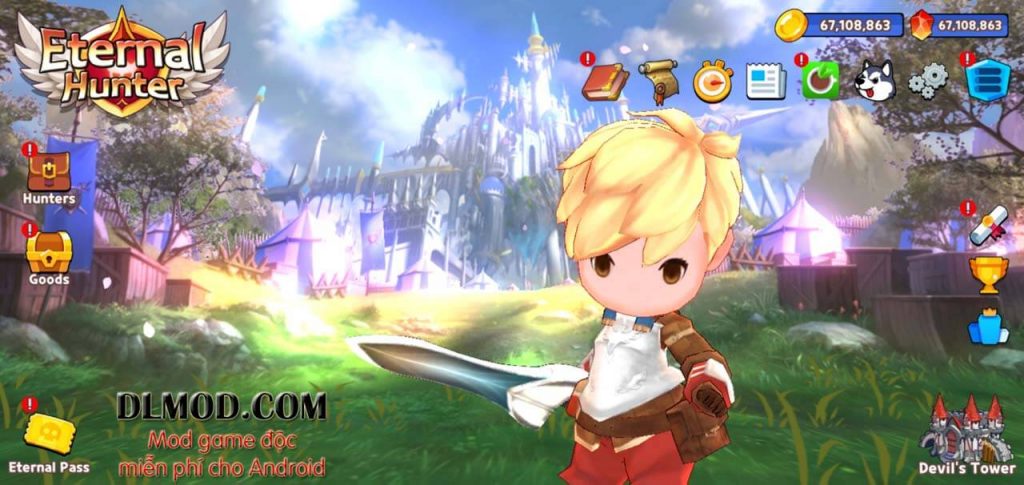 Eternal Hunter mod tiền (money) & kim cương (gems) cho Android