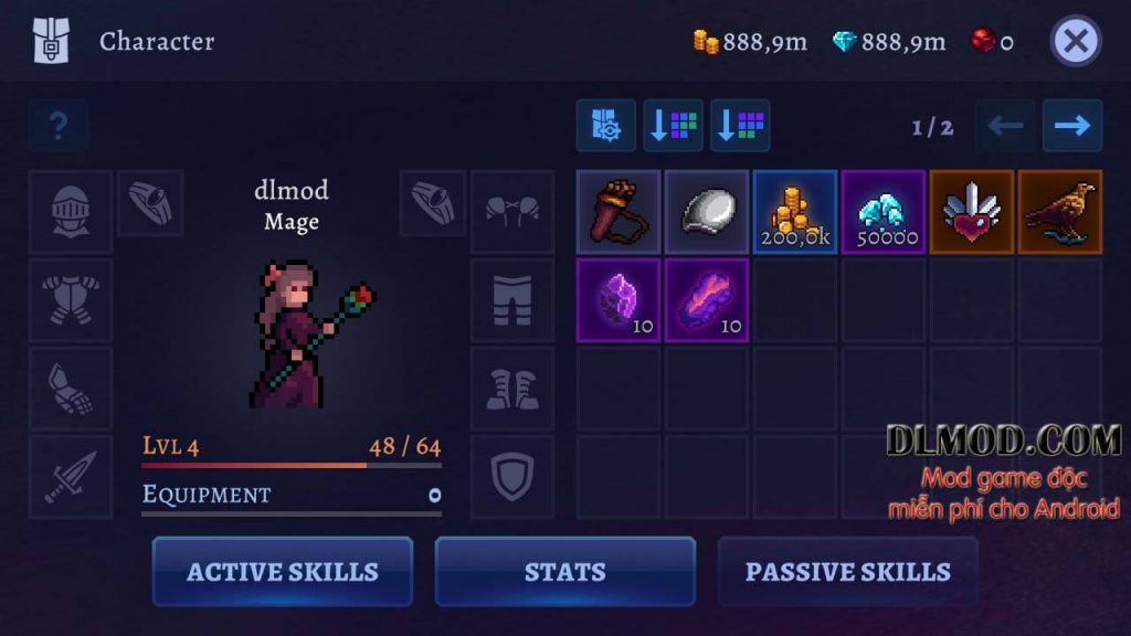 Darkrise mod tiền (money) – Tựa game pixel RPG mới nhất cho Android