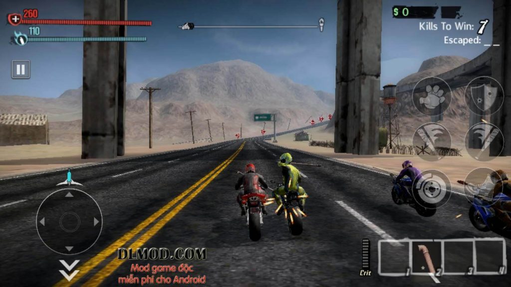 Road Redemption Mobile mod tiền (money XP) – Game Road Rash tuổi thơ cho Android