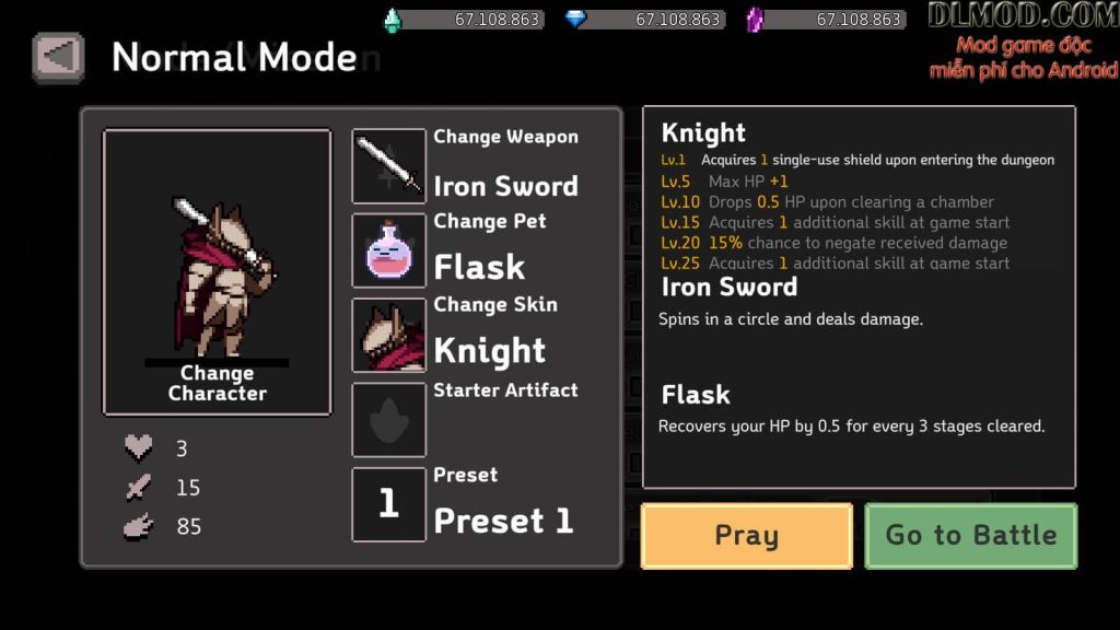 Dungeon Slasher mod tiền (money) – Game huỷ diệt ngục tối cho Android