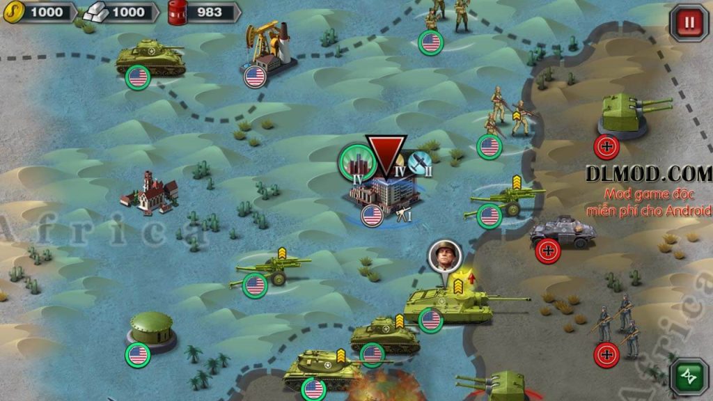 World Conqueror 3 mod tiền (money) – Game trận địa thế chiến II cho Android