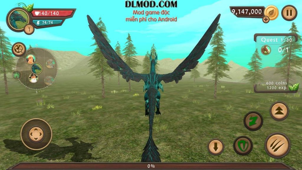 Dragon Sim Online mod tiền (money) – Game thử thách rồng cho Android