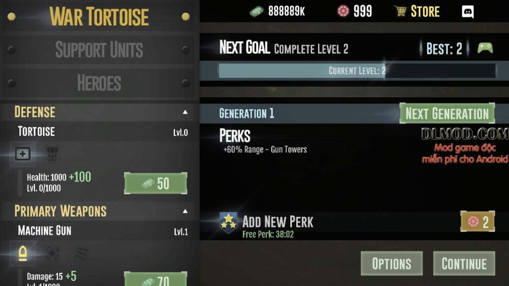 War Tortoise mod tiền (money) mới nhất cho Android