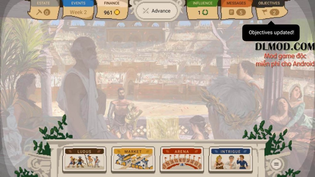 Gladiator Manager mod tiền (money) – Game Quản Lý Đấu Sĩ cho Android