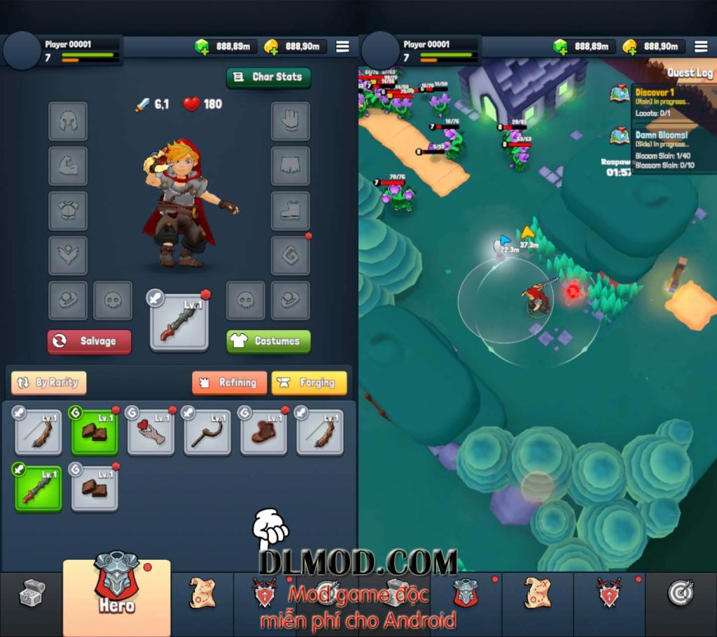 Eternal Hero mod tiền (money) – Game anh hùng vĩnh cửu cho Android